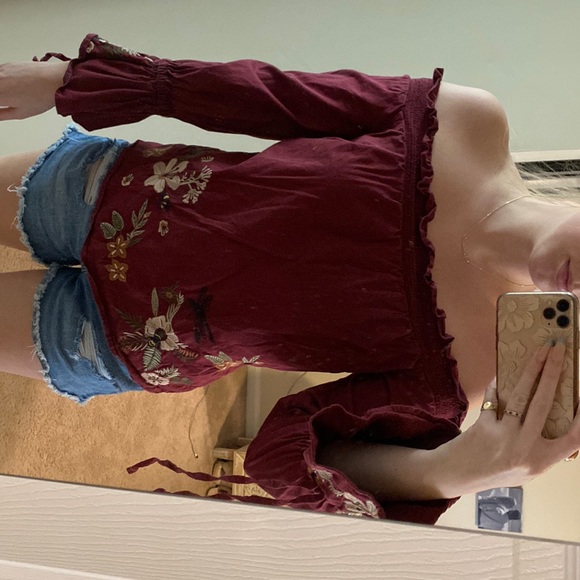 William Rast | Tops | Off The Shoulder Embroidered Blouse | Poshmark